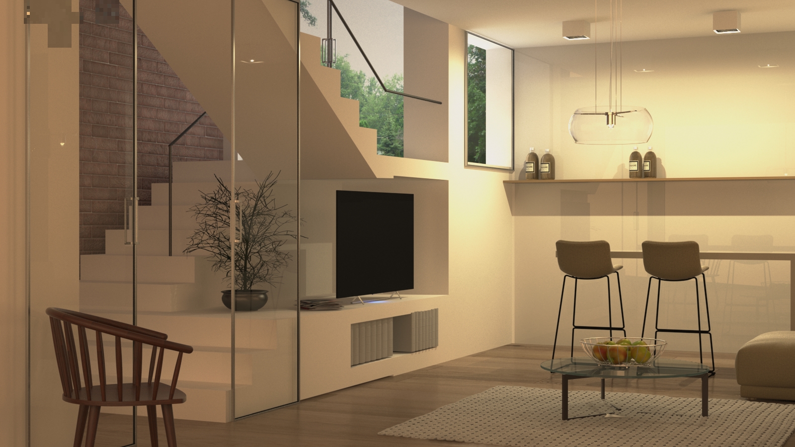 Moderan stan s podrumskim prostorom za zabavu - Dizajn et cetera